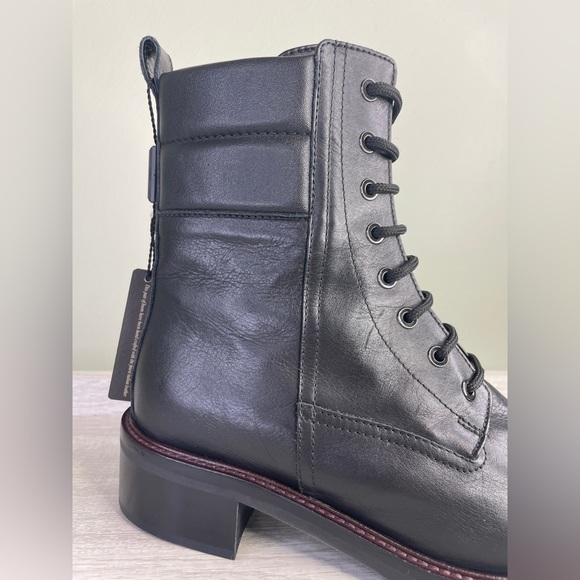 Napoleoni | Shoes | Nwt Napoleoni Italian Leather Black Combat Boots Sz ...